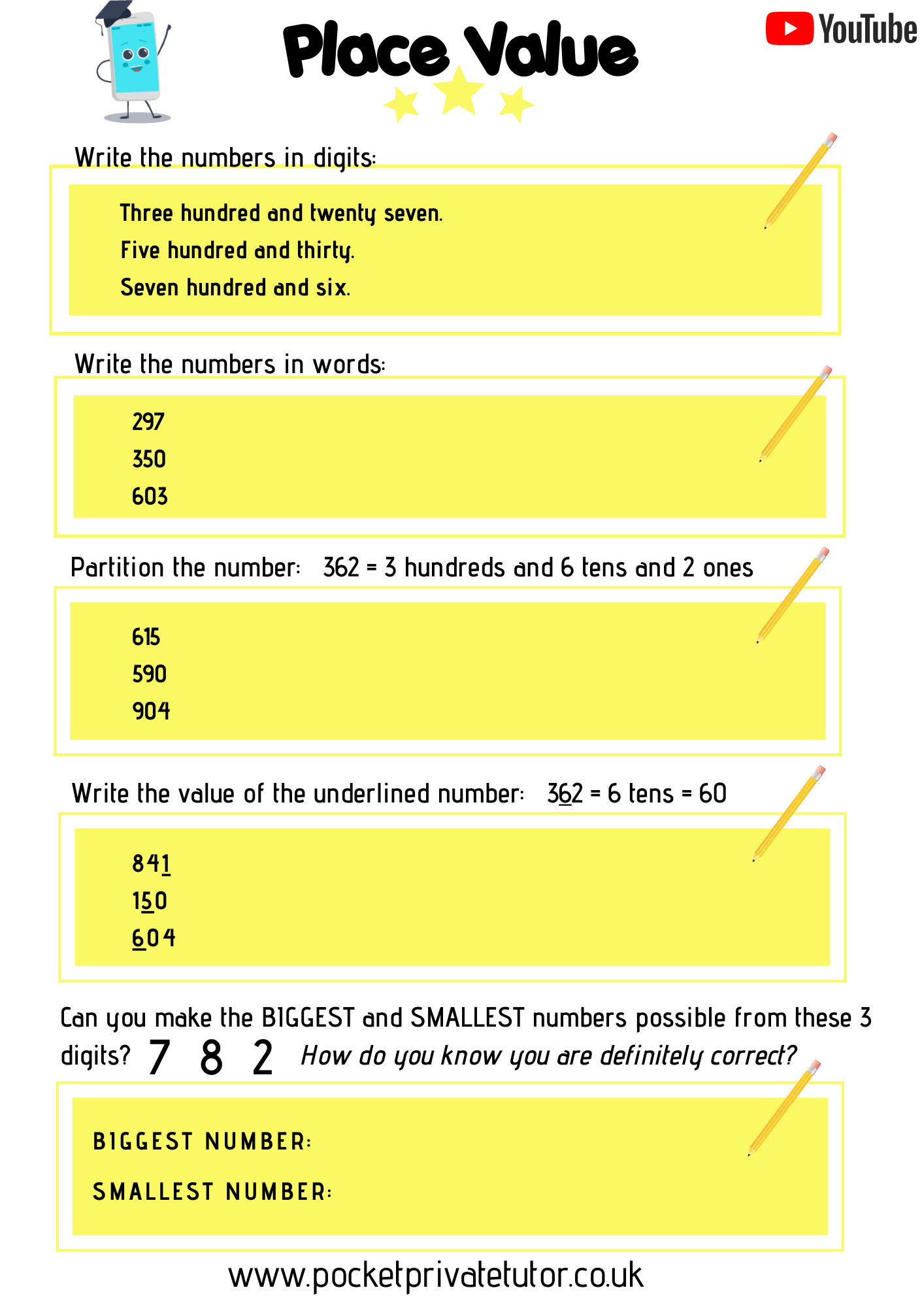 Year 3 Place Value Pocket Private Tutor Year 3 Place Value Pocket Private Tutor