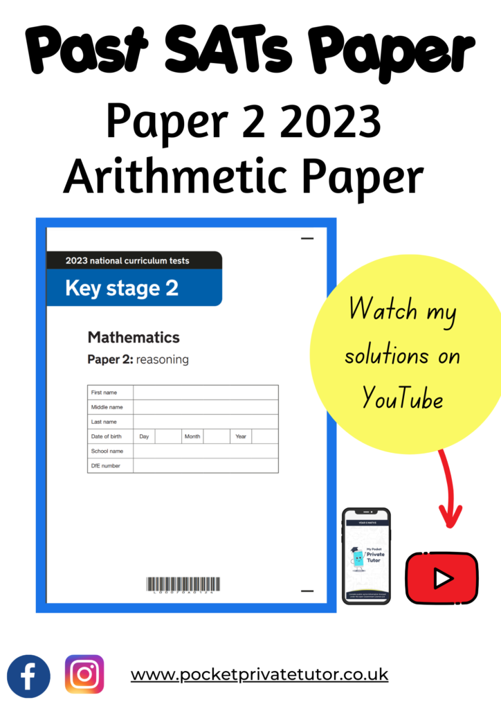 Past SATs Paper (1) | Pocket Private Tutor